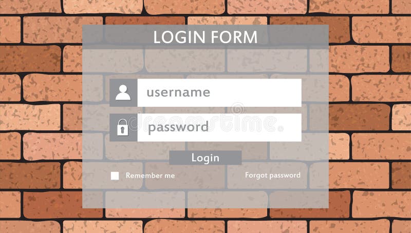 Forme Moderne De Login Pour Le Site Web Illustration de Vecteur ...