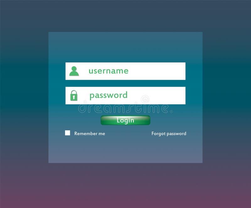 Forme Moderne De Login Pour Le Site Web Illustration de Vecteur ...