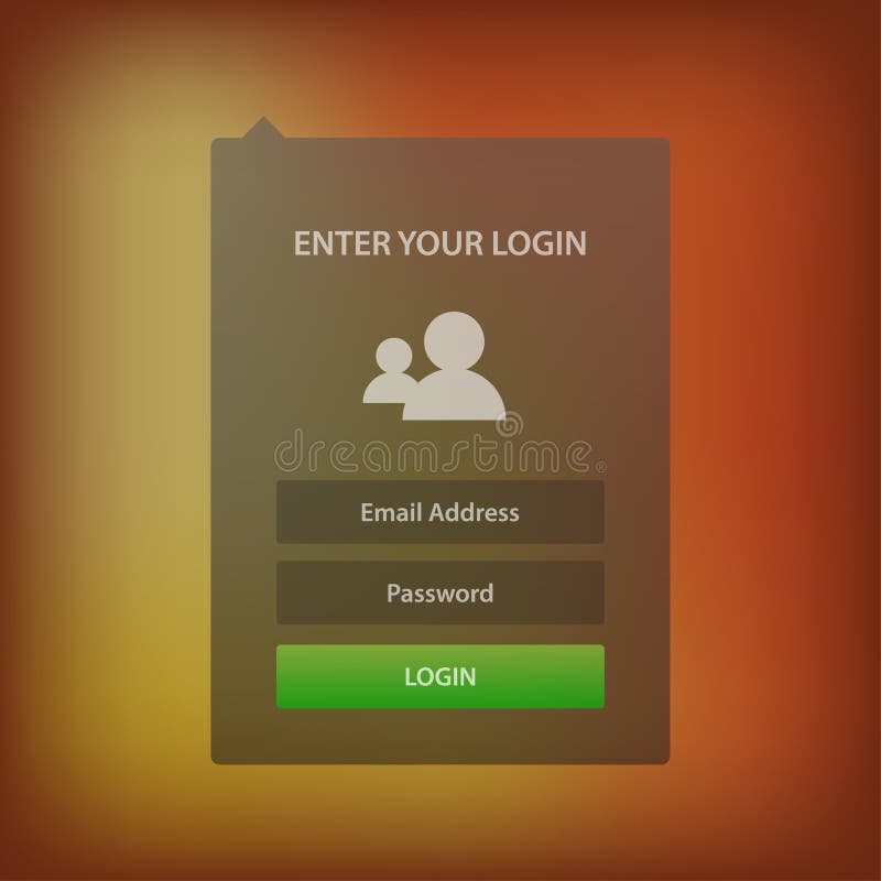 Forme Moderne Simple De Login Illustration de Vecteur - Illustration du ...