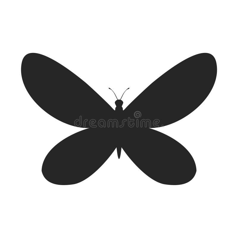Forme Simple De Silhouette De Papillon Illustration de Vecteur ...