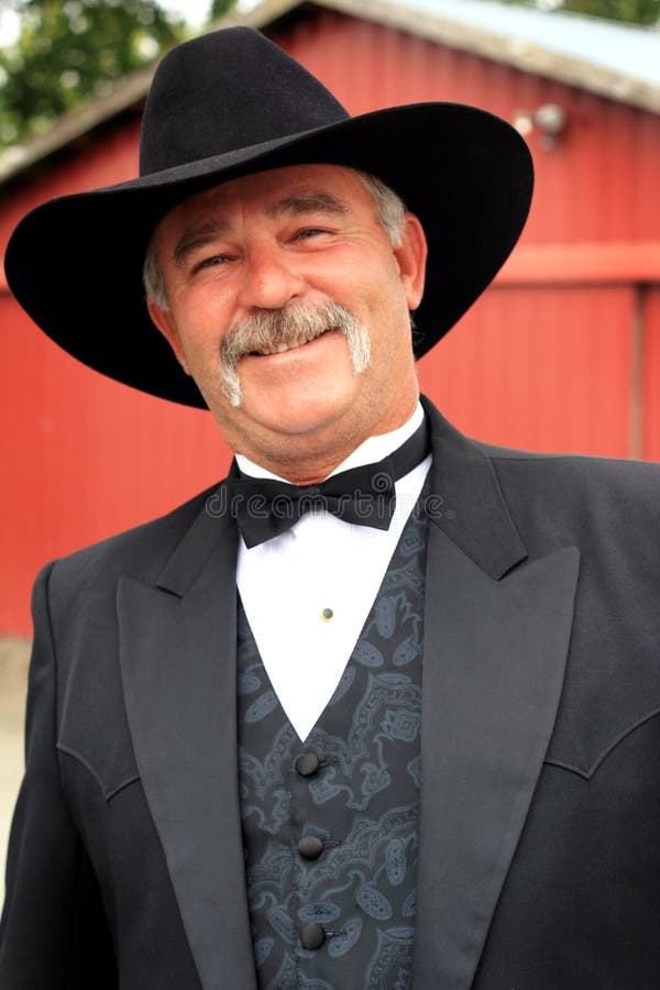 Formele Cowboy Portrait stock afbeelding. Image of landbouwer - 33227845