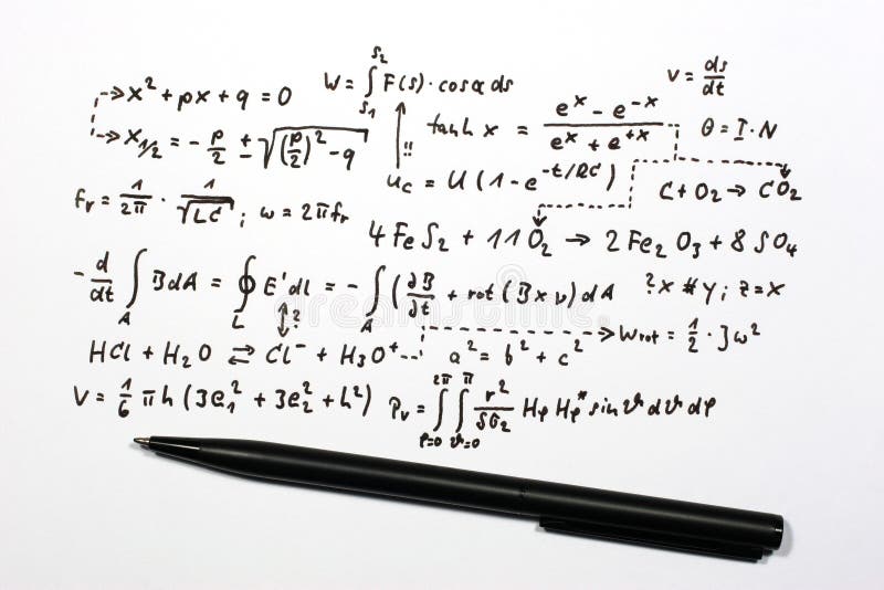Formeln stockfoto. Bild von formeln, wissenschaft, derivat - 11893134