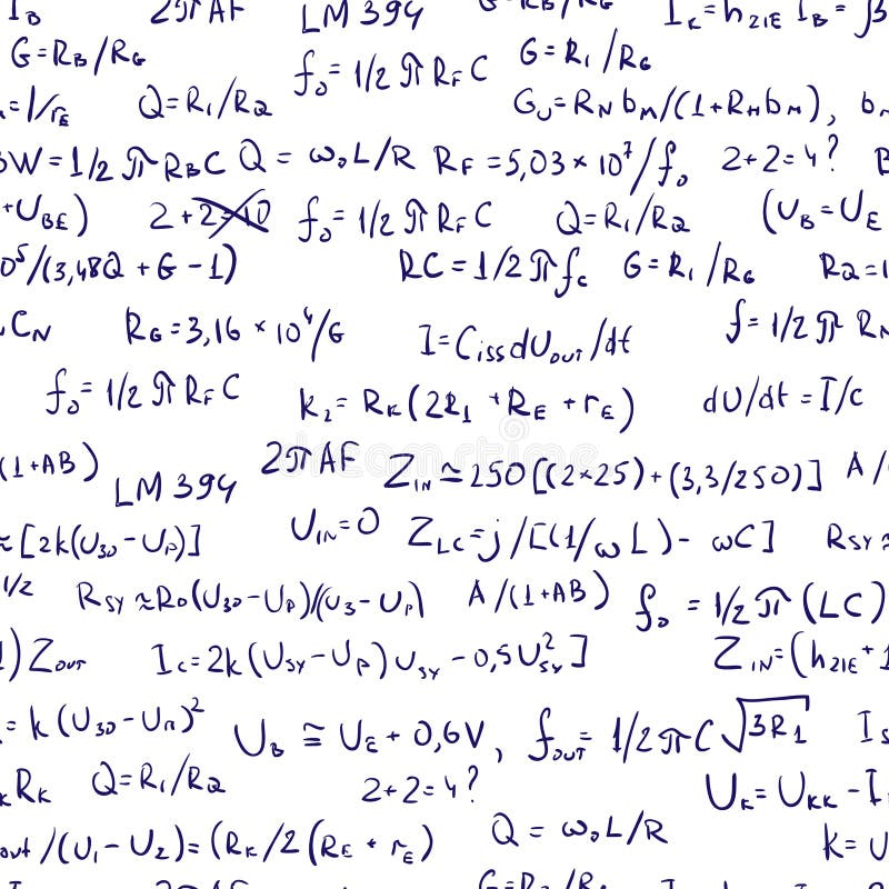 Mathematische Gleichungen stock abbildung. Illustration von handschrift ...