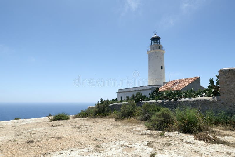 Formentera Lighthouse stock photo. Image of cape, baleares - 54389726