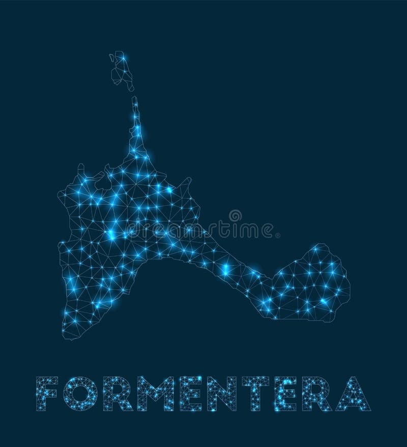 Formentera geometric map. stock vector. Illustration of formentera ...