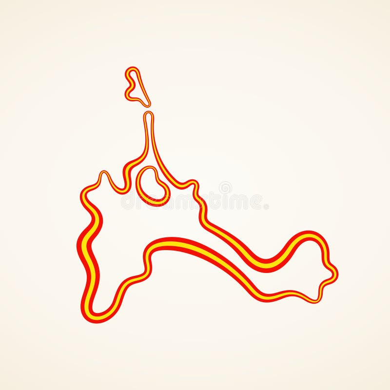 Formentera - Outline Map stock vector. Illustration of marked - 330037819