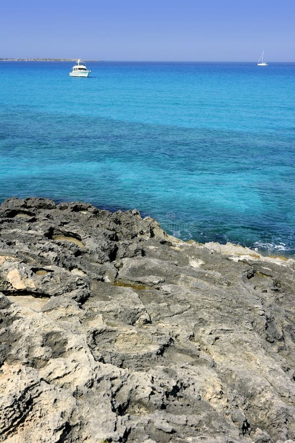 Formentera Turquoise Balearic Mediterranean Stock Photo - Image of ...