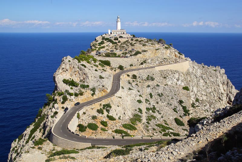 Formentor Lighthouse, Mallorca Stock Photo - Image of building, cape ...