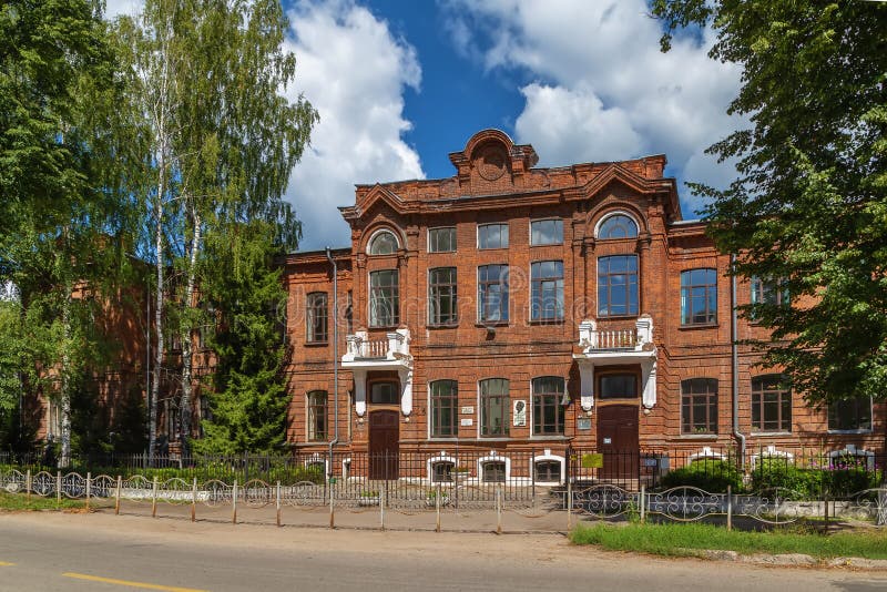 Former Real School, Kineshma, Russia Stock Photo - Image of ivanovo ...