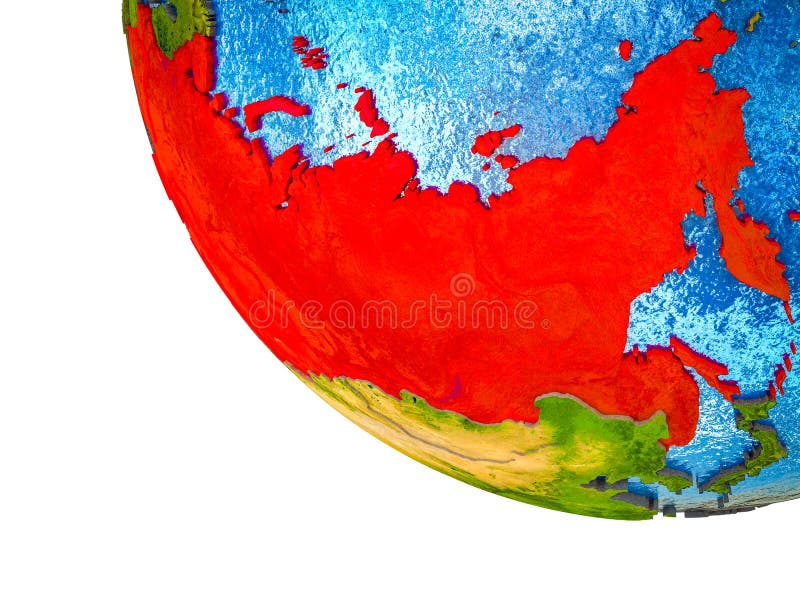 Former Soviet Union on 3D Earth Stock Illustration - Illustration of ...