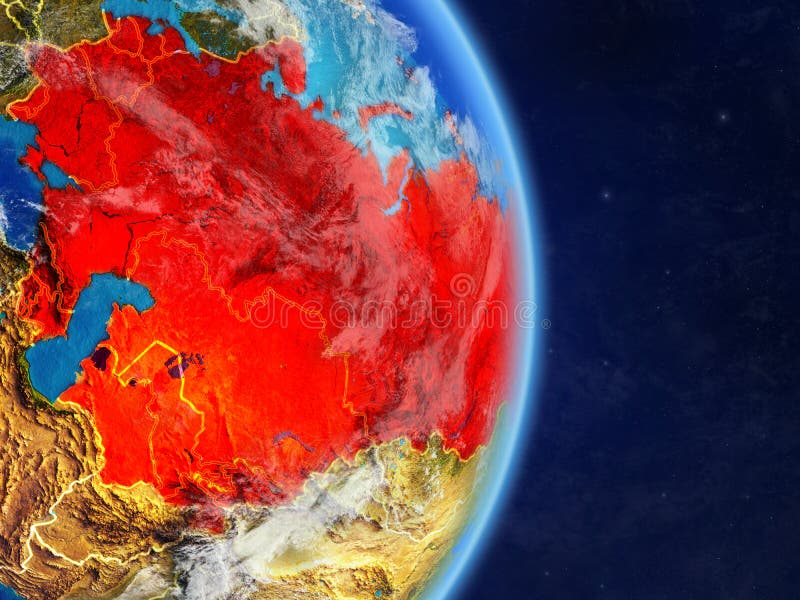 Former Soviet Union on Planet Earth Stock Illustration - Illustration ...