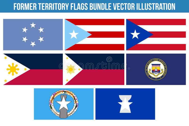 Former Territory Flags Bundle Vector Illustration Premium Quality Stock ...