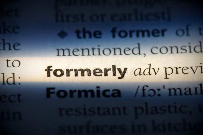 Formerly stock photo. Image of writing, meaning, detail - 161577664