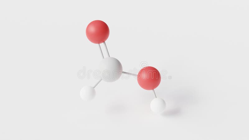 Formic Acid Molecule, Structural Chemical Formula, Ball-and-stick Model ...