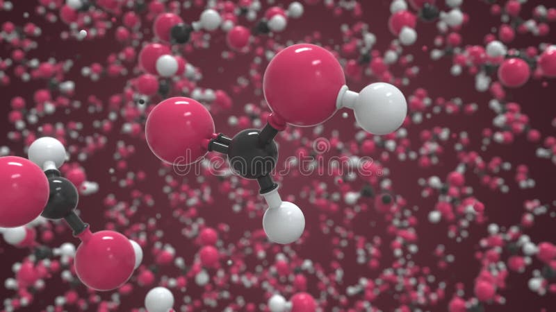 Formic Acid Molecule Made with Balls, Conceptual Molecular Model ...