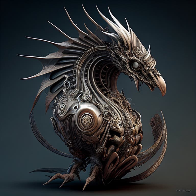 Formidable bird in profile stock illustration. Illustration of clothing ...