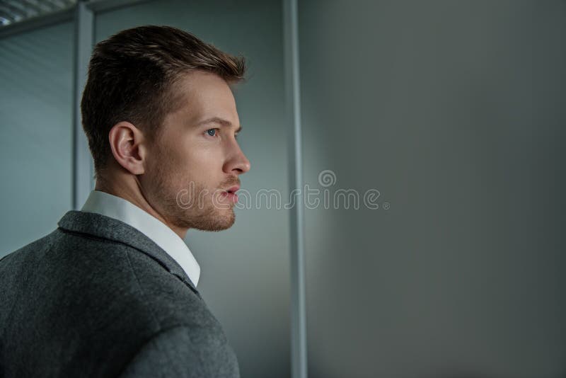 Stylish Man is Expressing Contempt Stock Image - Image of inside, alone ...