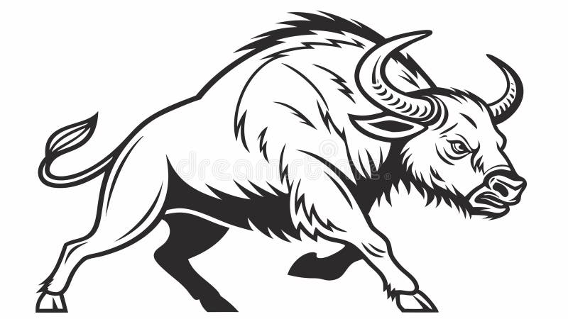 Mighty Bull, Power and Market Symbol, Vector Design Generative AI Stock ...