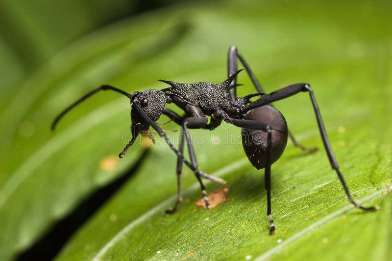 Formiga Spiky preta foto de stock. Imagem de preto, abdômen - 7910074