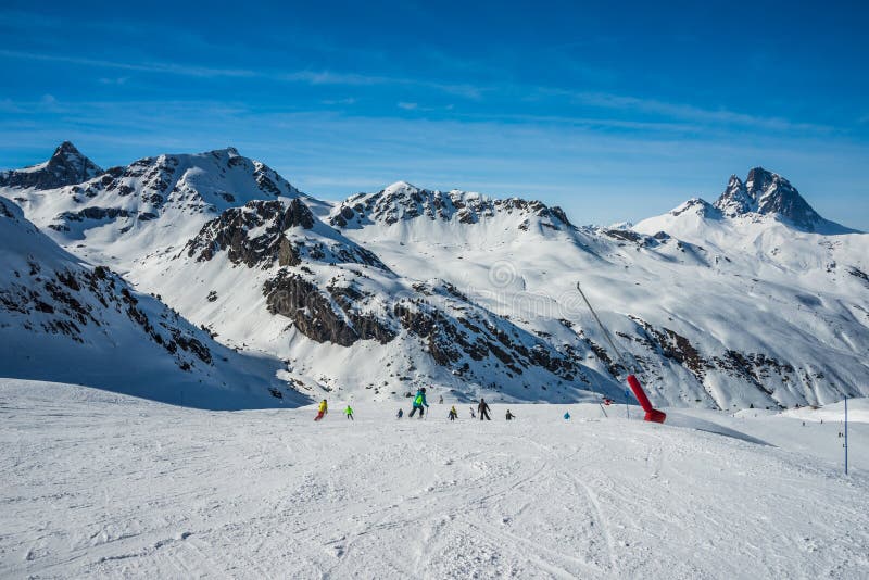 Formigal Ski Resort at the Beginning Stock Image - Image of slope ...
