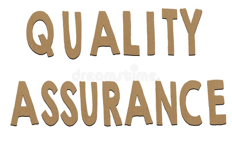 Forming QUALITY ASSURANCE Text with Cardboard Alphabets. Stock Image ...