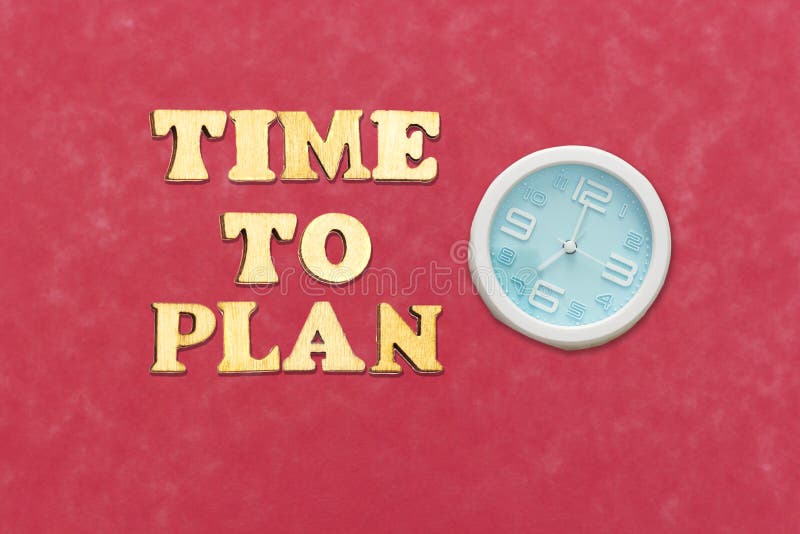 Forming Time To Plan with Wooden Letters and Alarm Stock Photo - Image ...