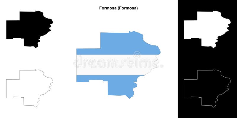 Formosa outline map stock vector. Illustration of argentina - 335179026