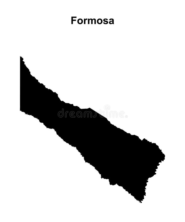 Formosa outline map stock vector. Illustration of argentinian - 360325768