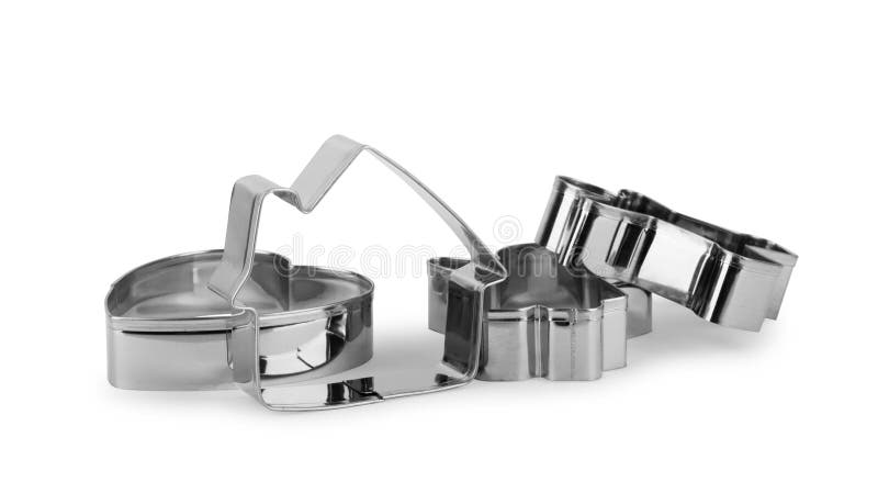 Forms for Baking Cookies, on a White Background Stock Photo - Image of ...