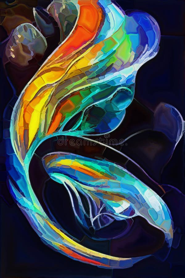 Evolving Colored Forms stock illustration. Illustration of wallpaper ...