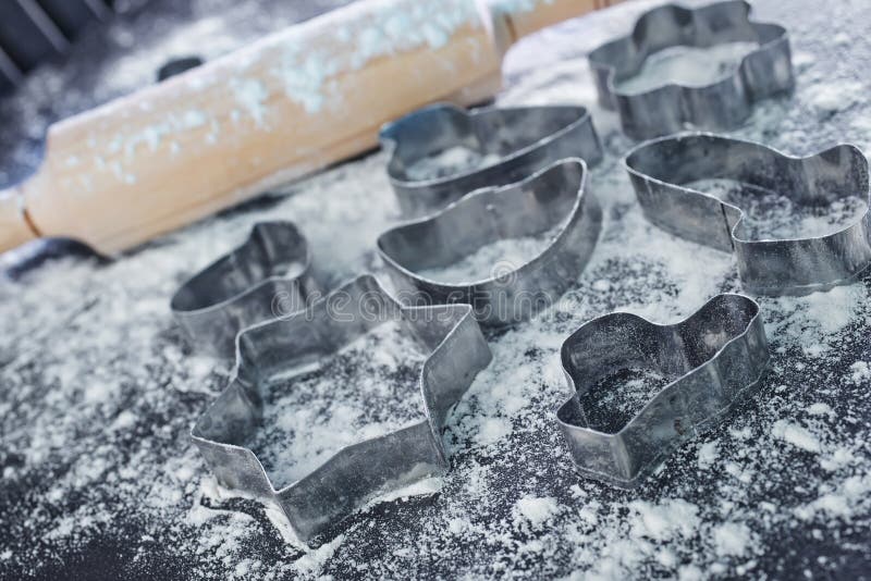 Forms for cookies stock image. Image of heart, form, bread - 46126953