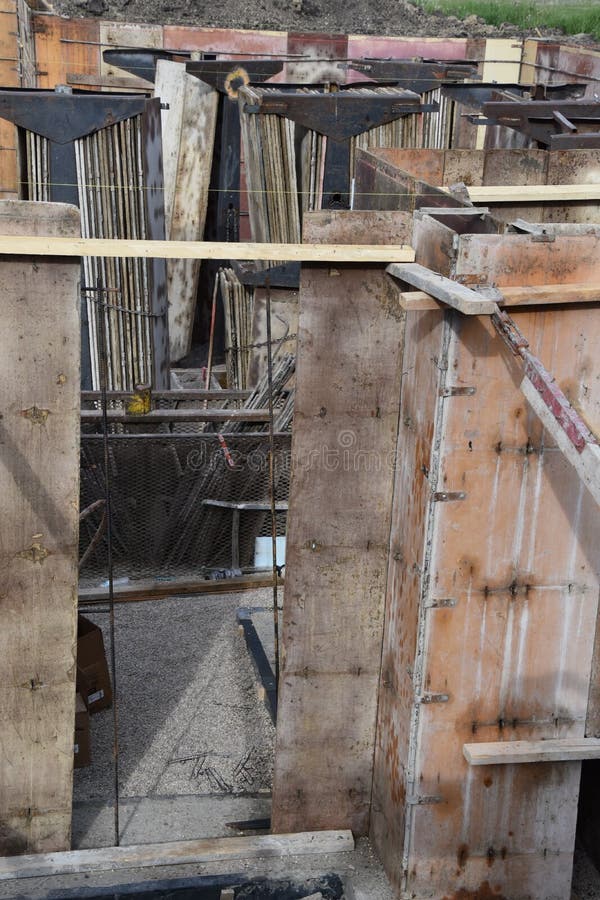 Forms at a Building House Site To Create a Foundation Stock Photo ...