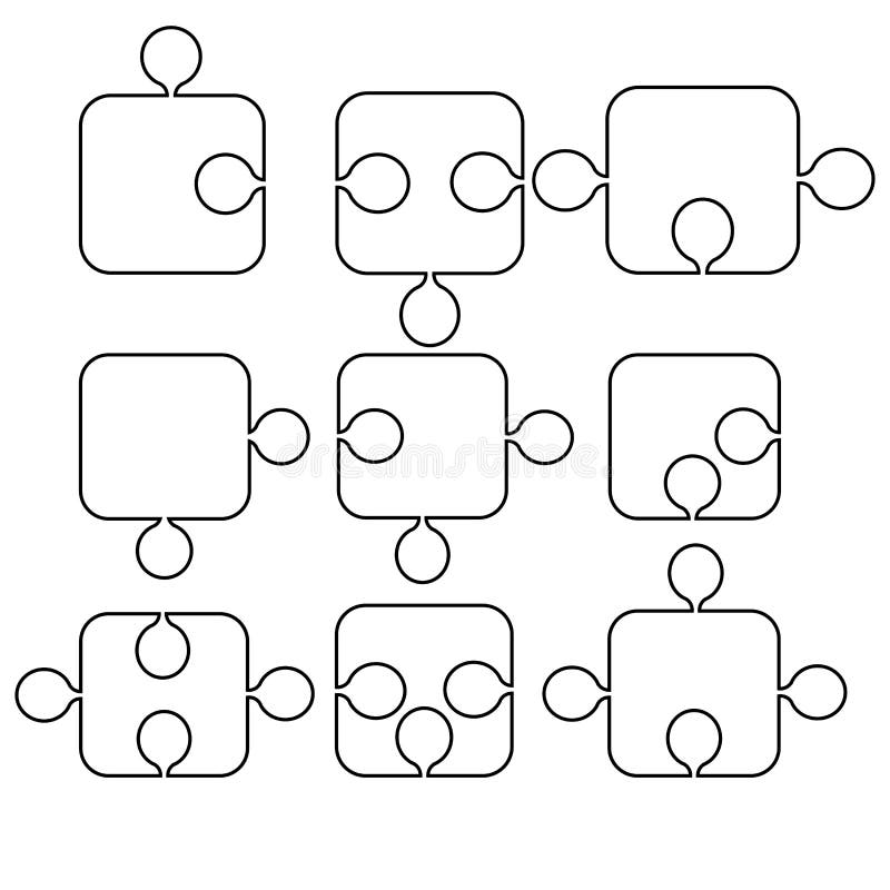 Forms of puzzles stock vector. Illustration of background - 23478381