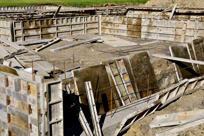 New Basement Foundation stock image. Image of landscaped - 859531