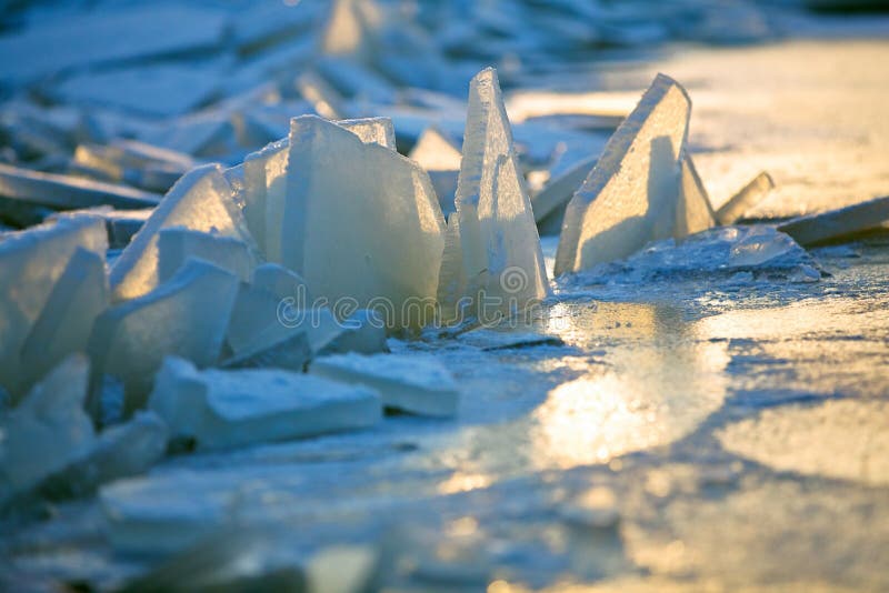 Forms of Sea Ice Near the Coast Stock Image - Image of cold, horizontal ...