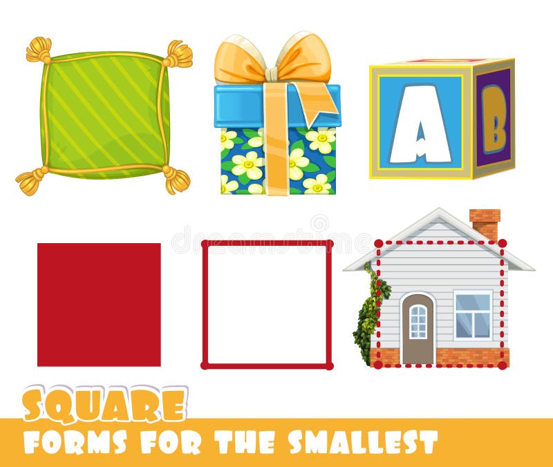 Forms for the Smallest. Square and Objects Having a Square Shape ...