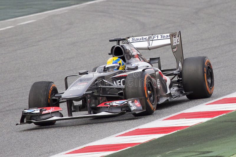 Formula 1 Sauber C32 - Esteban Gutierrez Editorial Image - Image of ...