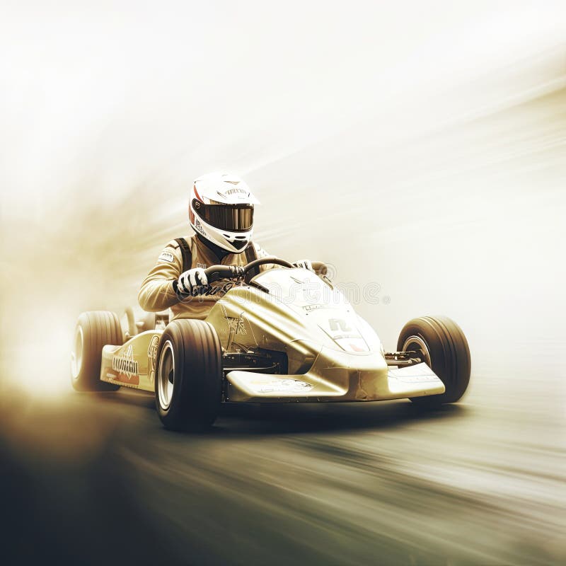 A Formula 1 Car with a Driver Stock Illustration - Illustration of ...