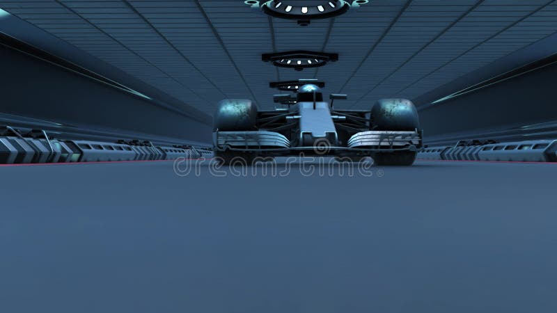 Formula 1 Car Race 3D Animation. Futuristic Theme Stock Video - Video ...