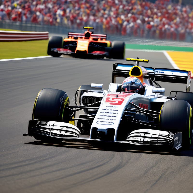 Formula 1 Cars in Full Throttle on the Race Track, Speed Symphony Stock ...