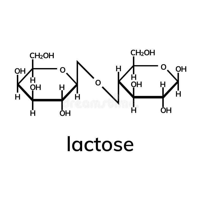 Molecola del lattosio illustrazione di stock. Illustrazione di atomo ...