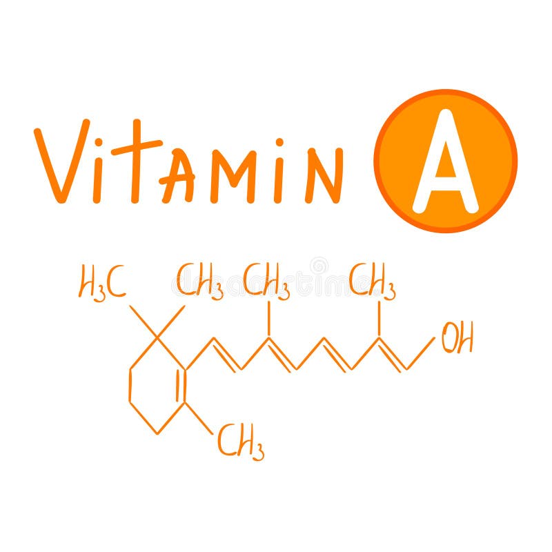 Formula Chimica Di Vitamina a Illustrazione Vettoriale - Illustrazione ...