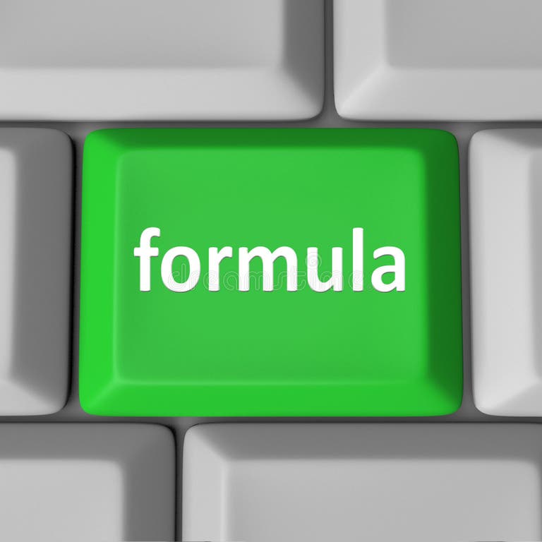 Formula Computer Key Button Calculate Figure Solution Problem Stock ...