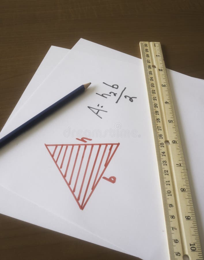 Formula for Determining the Area of an Eqilateral Triangle Stock Photo ...