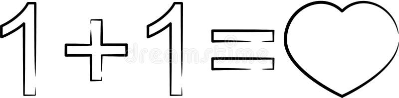 Formula di amore illustrazione vettoriale. Illustrazione di nero - 14855894