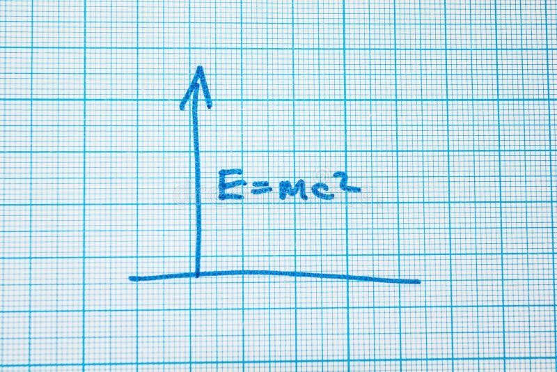 EMC2 Formula On Black Board Stock Image - Image of power, physical ...