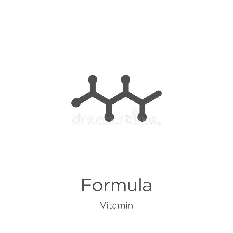 Formula Icon Vector from Vitamin Collection. Thin Line Formula Outline ...