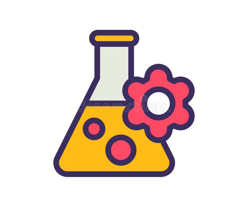 Formula Ingredient Experiment Single Isolated Icon with Filled Line and ...