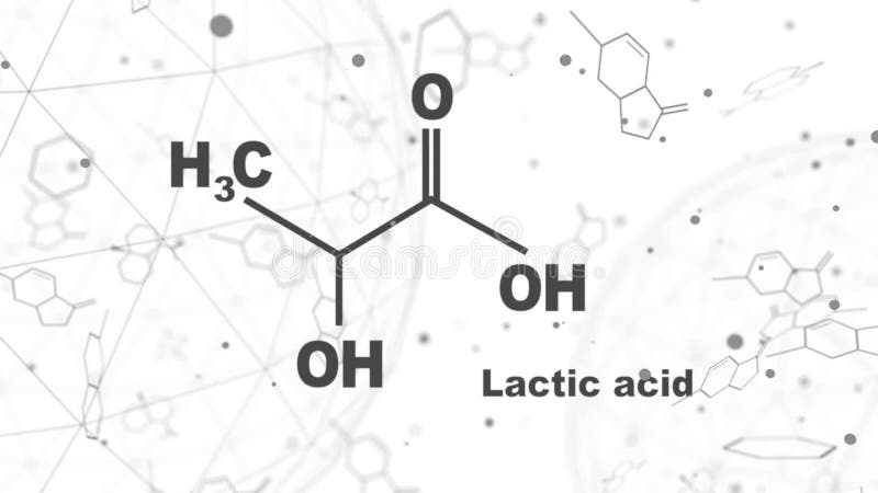 Formula of Lactic acid stock footage. Video of acid - 202348650