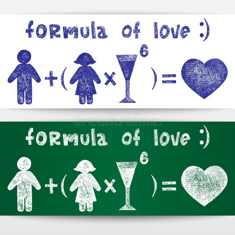 Formula of Love and Wedding. Stock Vector - Illustration of children ...